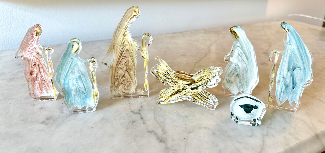 7 Piece Acrylic Nativity Set – Debra Hewitt Art