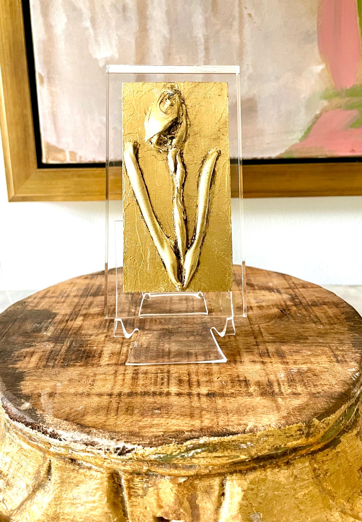 Single Tulip - Gold Leaf – Debra Hewitt Art